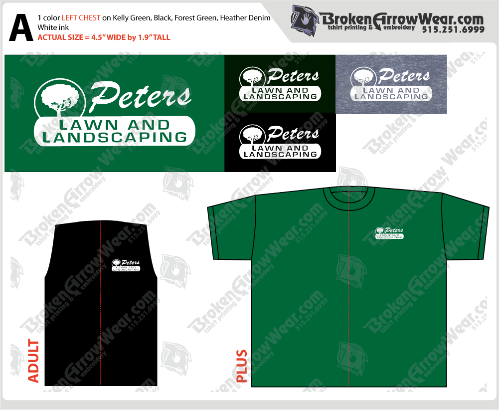 Peters landscaping | ScreenPrint | screen printing