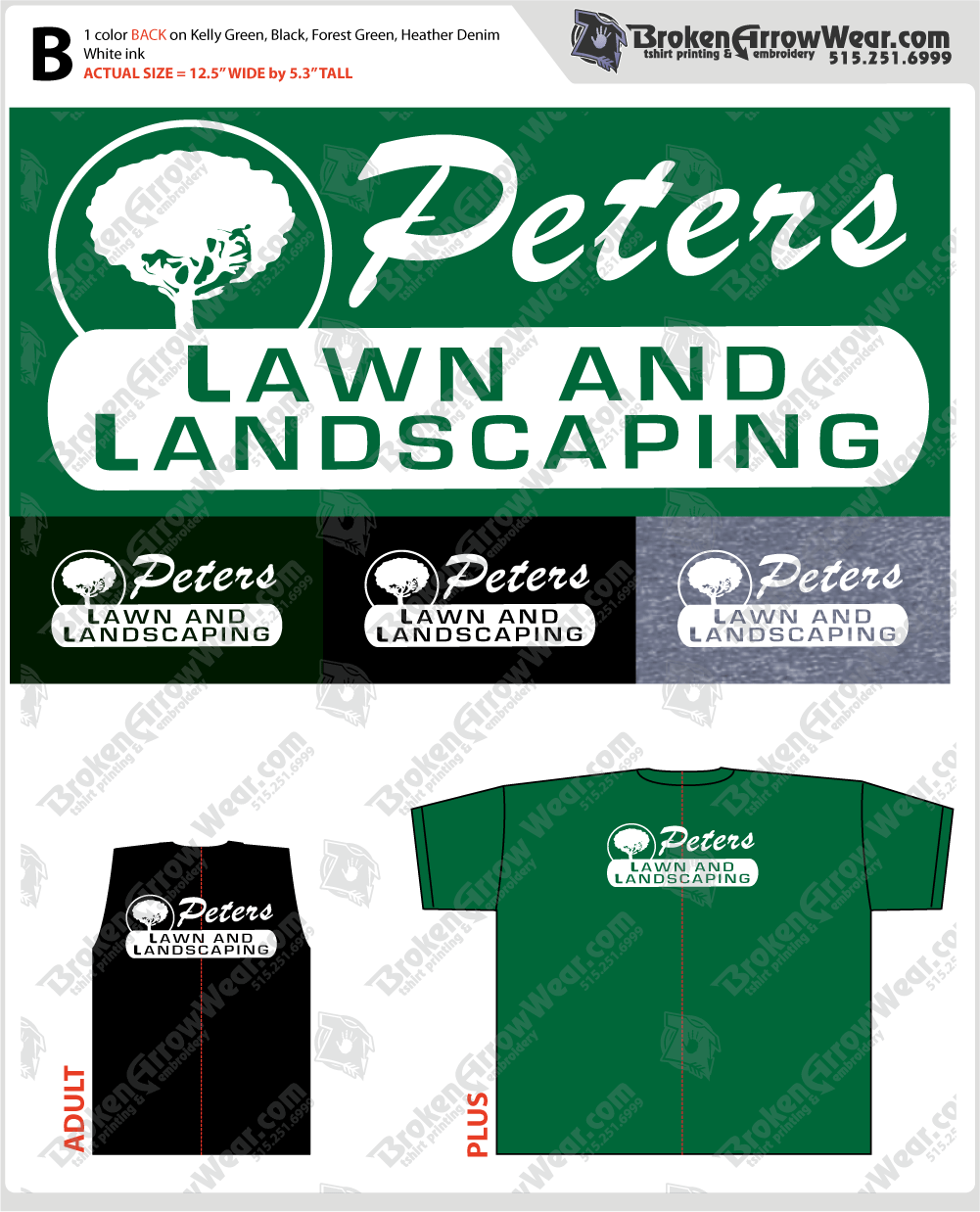Peters landscaping | ScreenPrint | screen printing