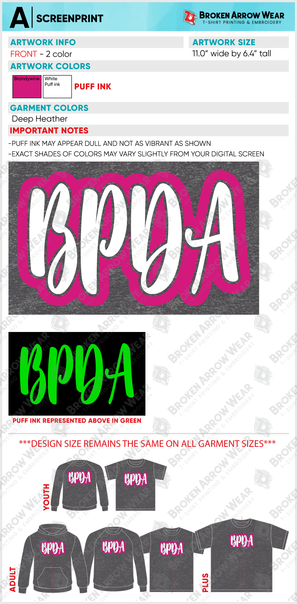 Black Pearl Dance Academy | ScreenPrint | screenprinting