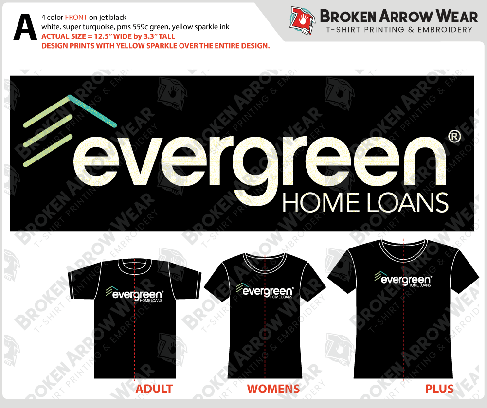 Evergreen Home Loans | ScreenPrint | screenprinting