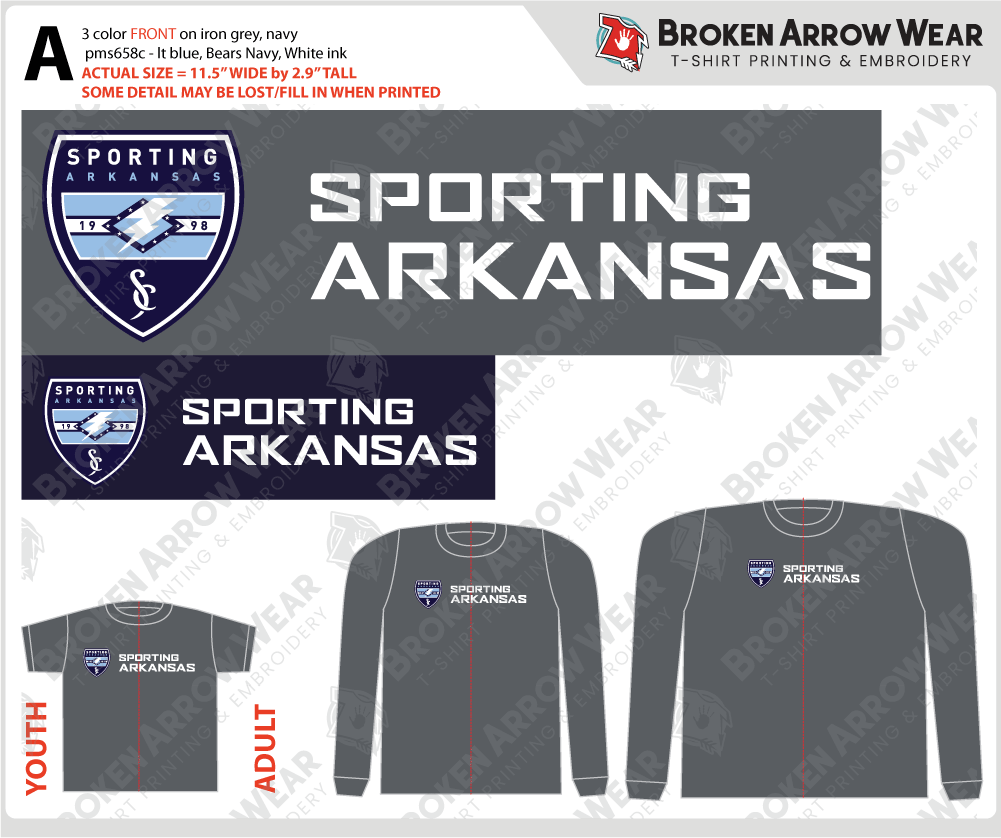 Sporting Arkansas Soccer Club | ScreenPrint | screen printing