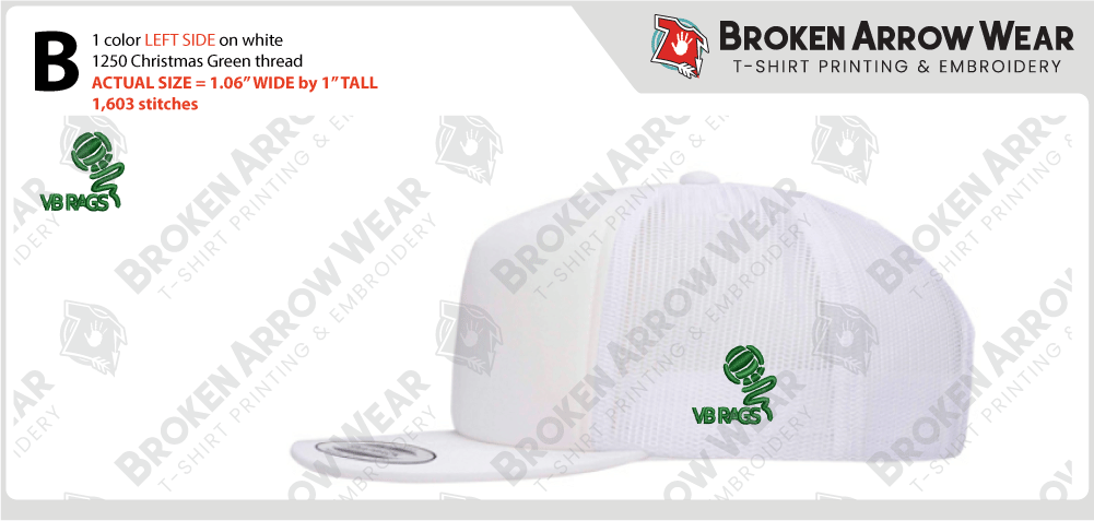 VB RAGS VOLLEYWEAR, LLC | Embroidery | tag