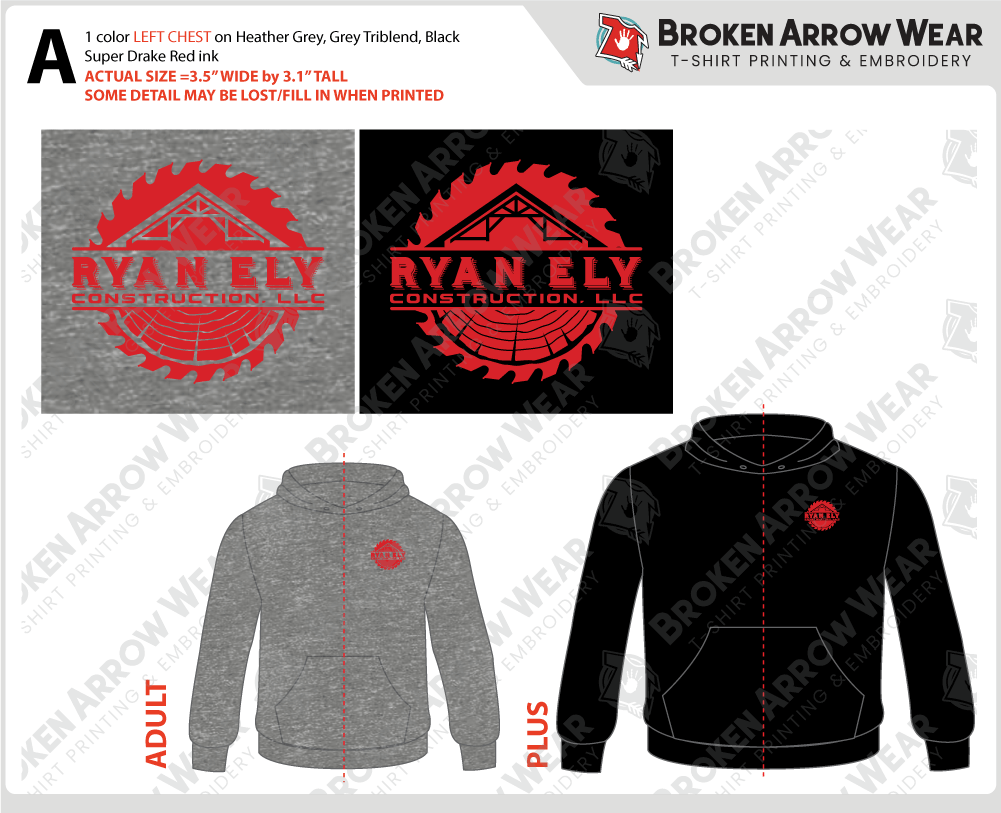 Ryan Ely Construction LLC | ScreenPrint | screen print