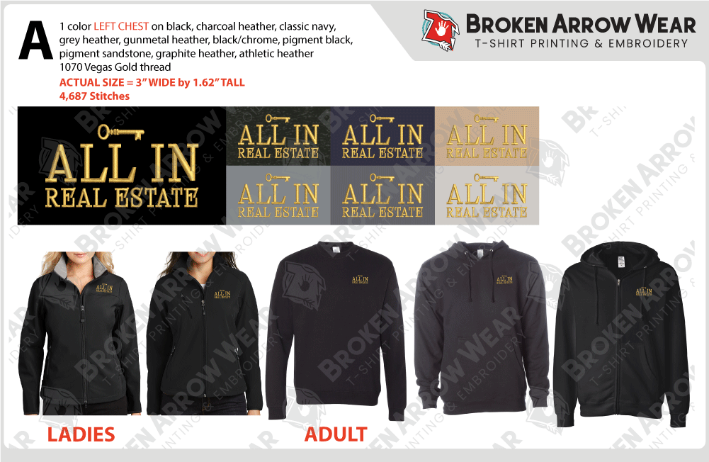 All In Real Estate | embroidery