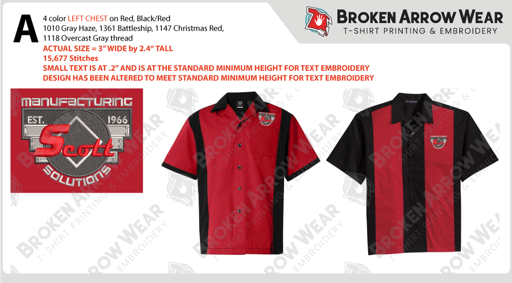 Scott Manufacturing Solutions | Embroidery | screen print