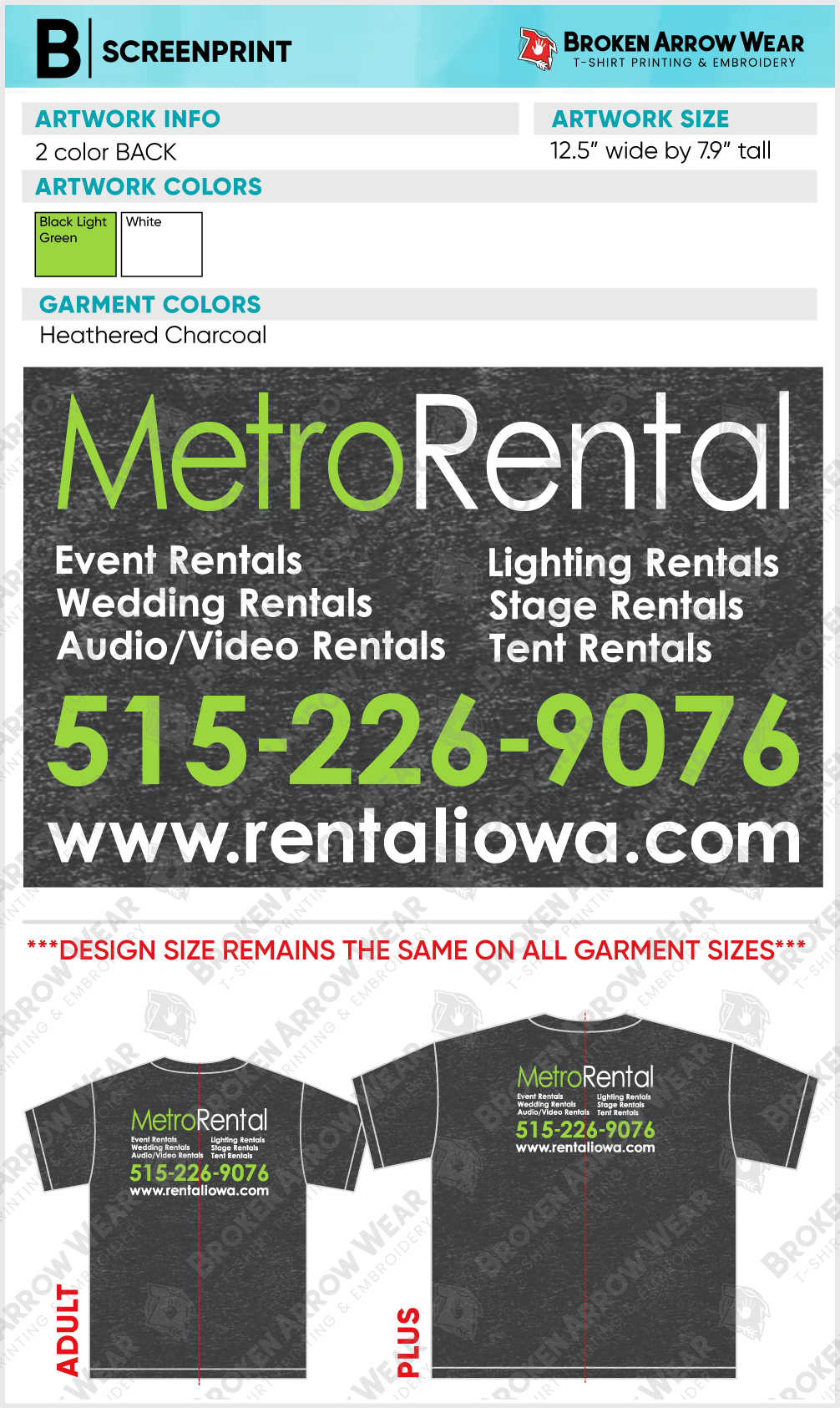Metro Rental | ScreenPrint | screenprint